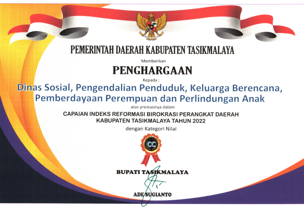 Penghargaan Capaian Indeks Reformasi Birokrasi Perangkat Daerah